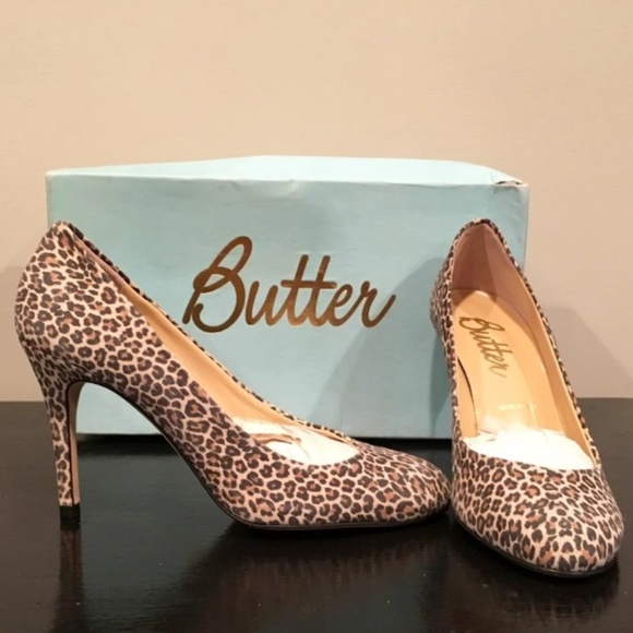 Butter Shoes | Shoes | Butter Brand Suede Leopard Print 3 34 Heel ...
